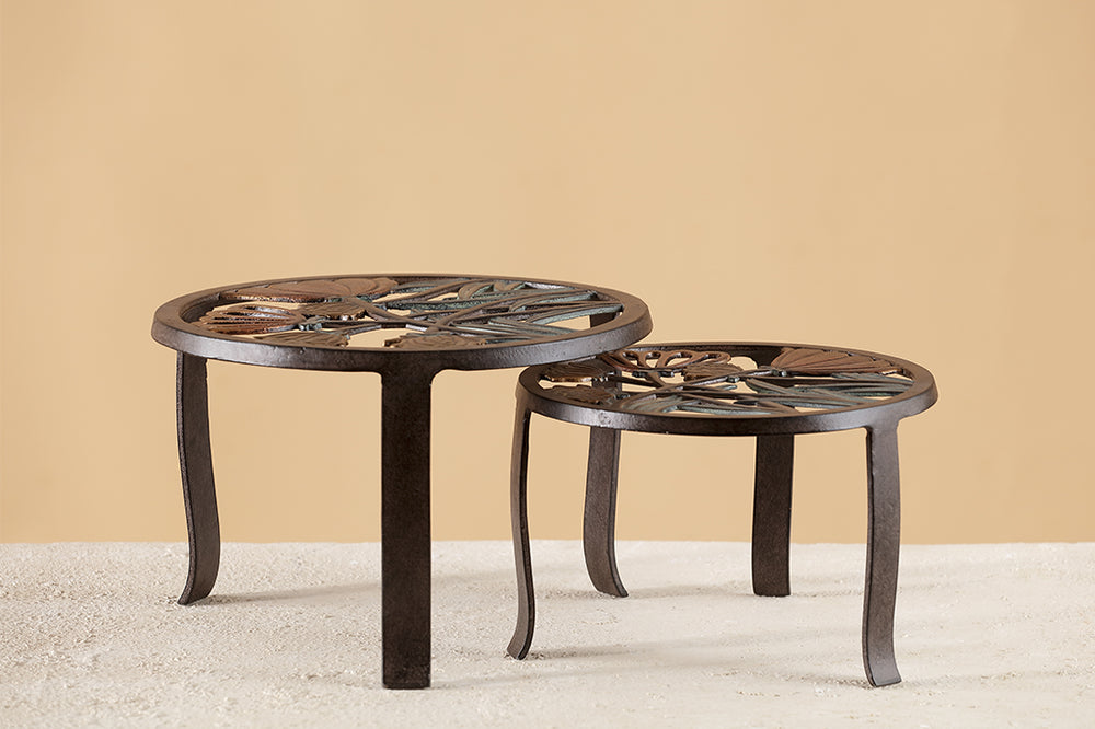 Clover and Thistle Plant Stands Set of 2