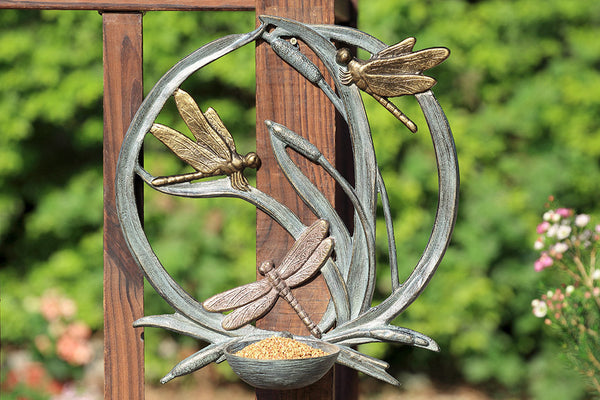 Dragonfilies and Cattails Wall Birdfeeder – Viridian Bay